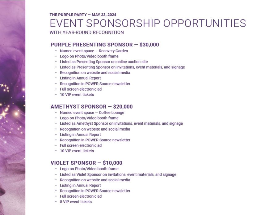 Purple Party Sponsorship - POWER